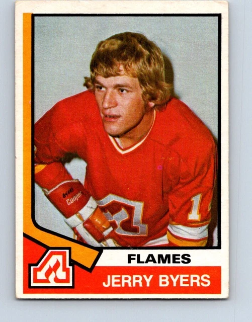 VINTAGE HOCKEY CARD Opc 1974-75 Atlanta Flames Jerry Byers No156 $3.75 ...
