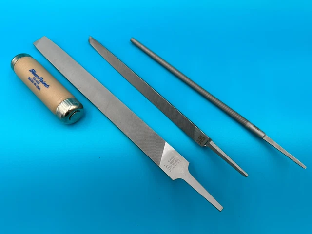 NEW BLUE-POINT ADJUSTABLE File Handle w/ BAHCO OBERG 3-Piece File Set ...