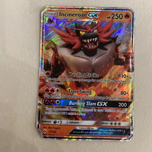 CARTE POKEMON INCINEROAR / FELINFERNO 27/149 GX SL1 ENGLISH OCCASION ...