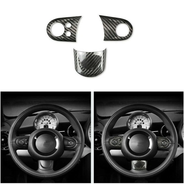 ENSEMBLE COUVRE-VOLANT FIBRE carbone pour Mini Cooper R55 R56 R57 R58 ...