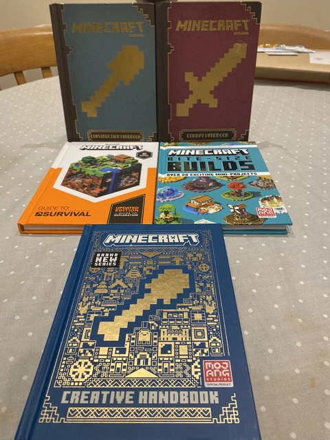 MOJANG MINECRAFT HARDBACK Guidebooks Combat & Construction Handbooks ...