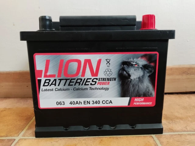 LION 063 CAR battery 40AH 340CCA *COLLECTION ONLY £20.00 - PicClick UK