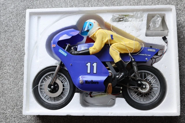 VINTAGE GRAUPNER ELECK radio control Motorcycle with Rider & Manuals £ ...