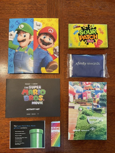 SUPER MARIO BROS. Movie Activity Booklet, Poster, Popcorn Holder ...