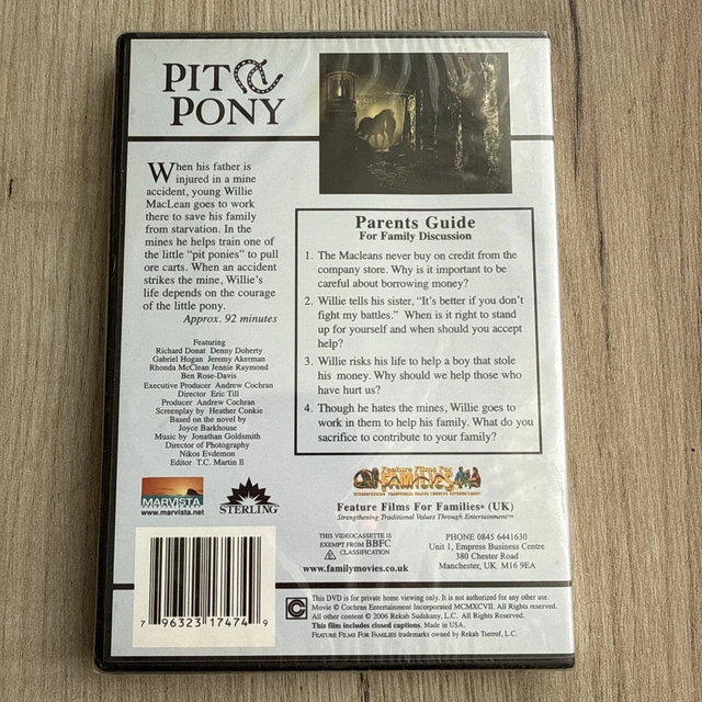 PIT PONY : Feature Film DVD ⭐️ UK Release £8.66 - PicClick UK