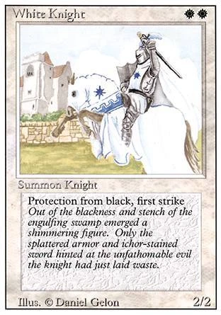 WHITE KNIGHT 1ST Edition Summon Knight Magic The Gathering English New ...