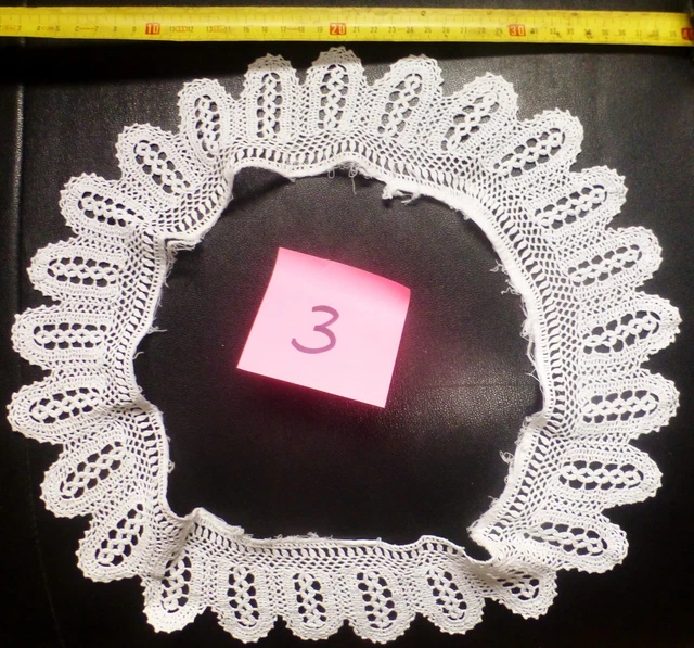 DENTELLE ANCIENNE APPLICATION Incrustation Broderie Guimpe MERCERIE ...