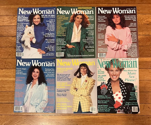 VINTAGE NEW WOMAN Magazine 6 Issue Lot 1983-1989 Ads Models No Labels ...