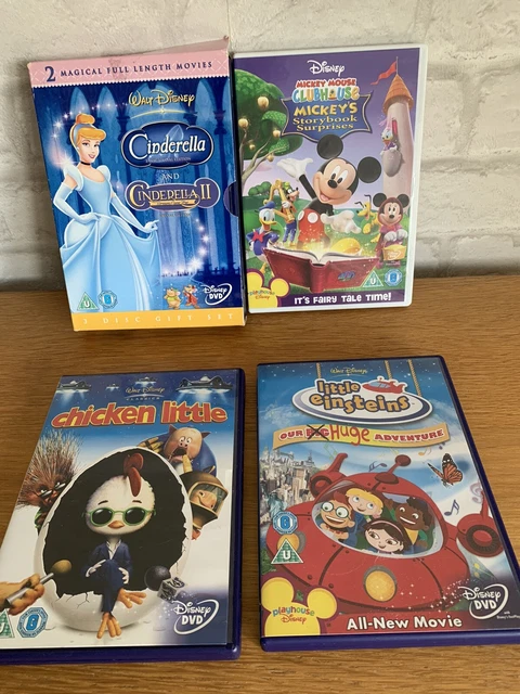 X4 WALT DISNEY DVD bundle Cinderella Little Einsteins Monkey Mouse ...