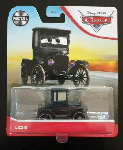 DISNEY PIXAR CARS Lizzie Diecast Car By Mattel Ford Model T Classic Car ...