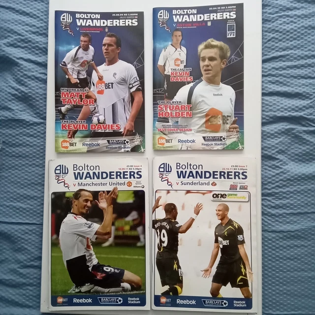BOLTON WANDERERS PROGRAMMES Various Seasons Home Matches £1.13 ...