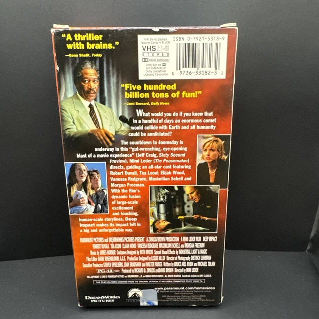 DEEP IMPACT VHS 1998 Elijah Wood £7.91 - PicClick UK