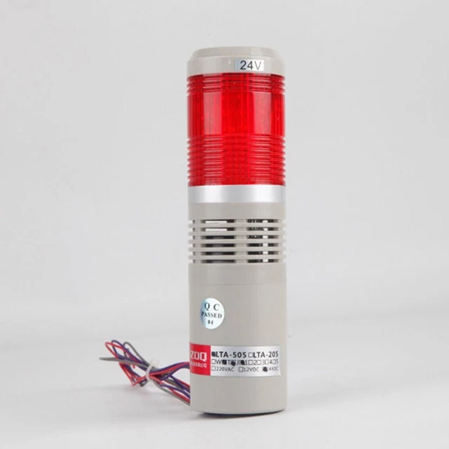 RED ALARM WARNING Light with Buzzer Safety Signal Indicator £12.60 ...