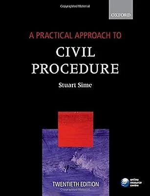 A PRACTICAL APPROACH to Civil Procedure, Sime, Stuart, Used; Good Book ...
