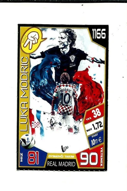 CARTA CALCIO 2024 Futbol Ateşi - Modric 1 - R. Madrid - stampata in ...