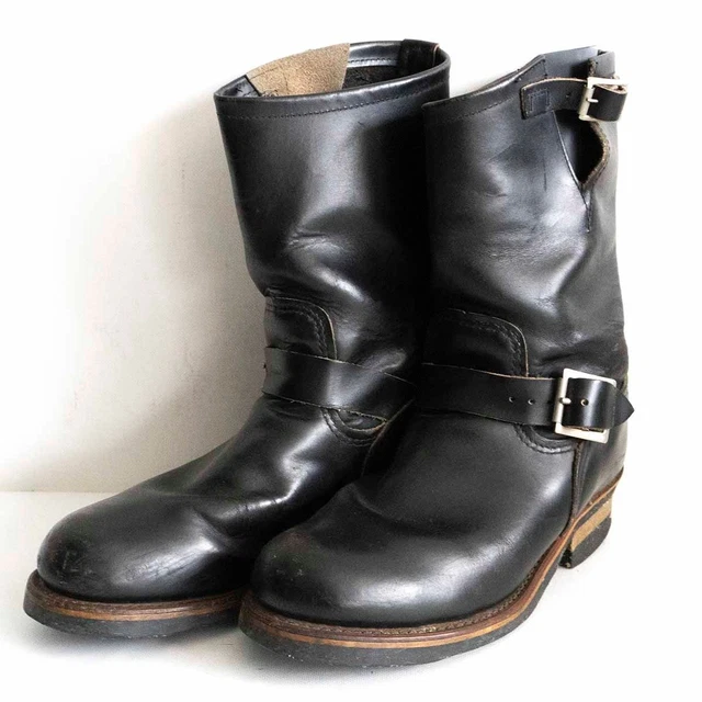 RED WING PRINTED Feather Tag Pt91Engineer Boots Us8D Steel Toe Black ...