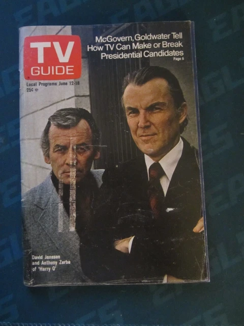 TV GUIDE MAGAZINE June 1976 David Janssen Anthony Zerbe Harry O St ...