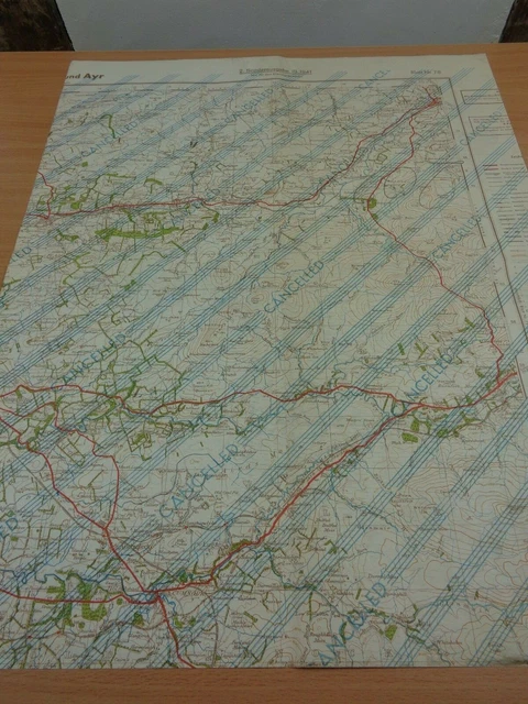 WW2 CAPTURED GERMAN Map of "STRATHAVEN" etc re-used for the INVASION of ...