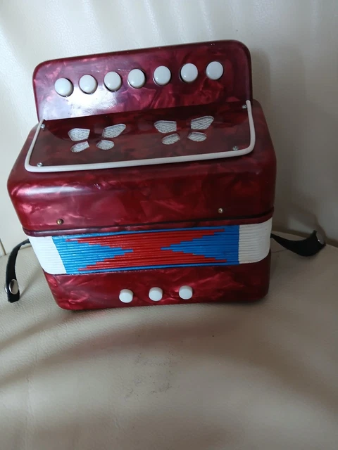 VINTAGE RETRO CHILD Prodigy Mini Toy Squeeze Box Concertina Accordion ...