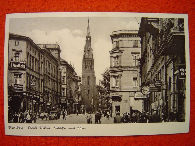 RATIBOR=RACIBÓRZ (SCHLESIEN) - ADOLF-HITLER-STRASSE MIT DOM - 1 ...