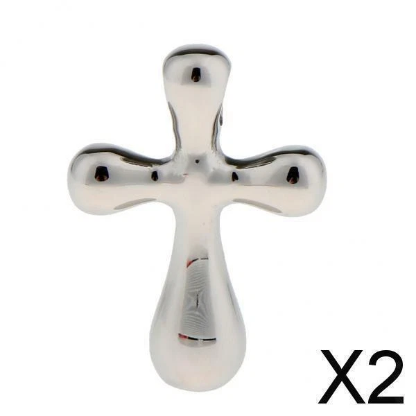 2X RICORDO A Croce con Cursore a Forma di Urna Crematoria in Acciaio ...