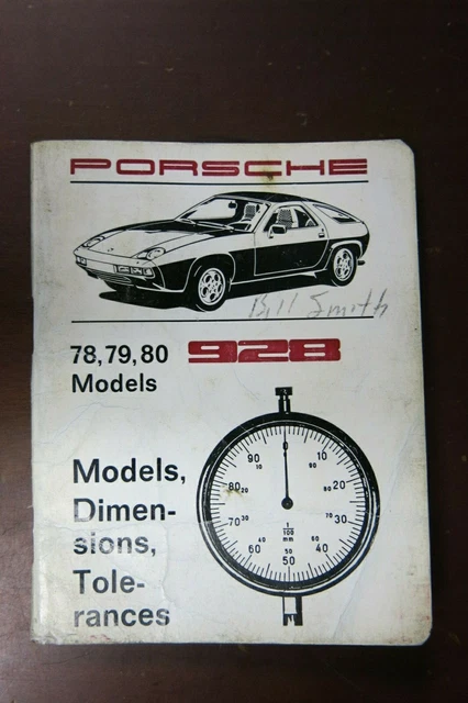 USED PORSCHE 928 78-80 Models, Dimensions, Tolerances #22 EUR 57,52 ...