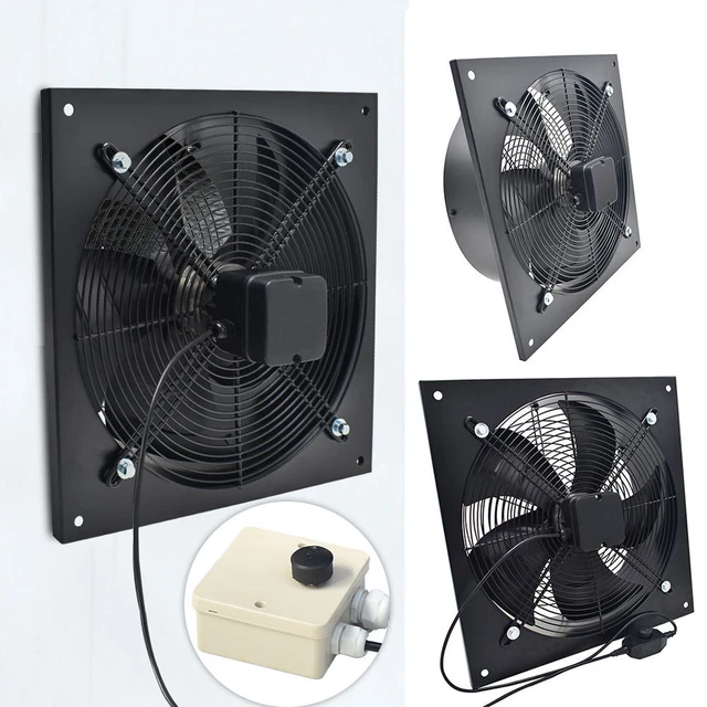 WORKSHOP EXTRACTOR AXIAL Exhaust Ventilation Commercial Air Blower Fan ...
