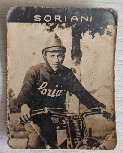 FIGURINA CARTONATA STICKER SORIANI MOTOCICLISMO ANTEGUERRA ANNI '20 EUR ...
