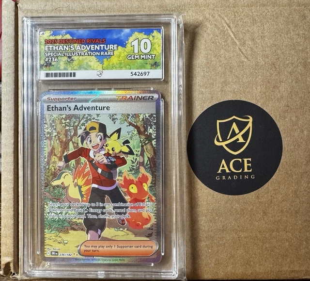 POKÉMON TCG ETHAN'S Adventure 236/182 Ace 10 Destined Rivals Series £ ...