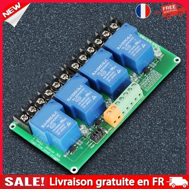 4 CHANNEL RELAY Module with Optocoupler Isolation for PLC Automation ...