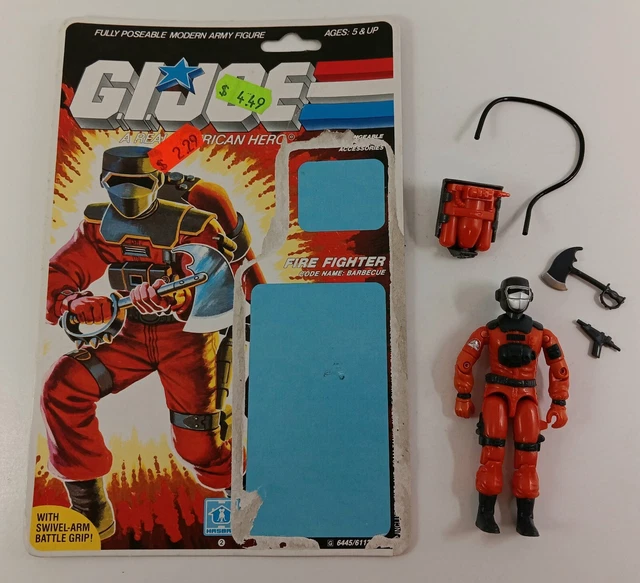 1986 G.I. JOE ~ Fire Fighter Complete With Uncut File Card Free ...