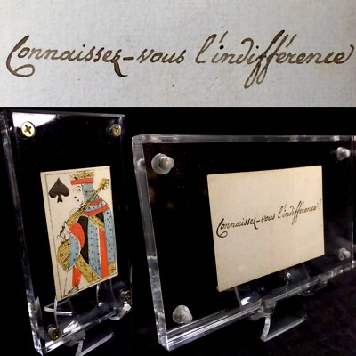 1700’S HISTORIC KING Spades Antique Playing Cards Woodcut Hand Scripted ...