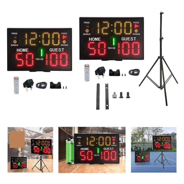 PROFESSIONAL DIGITAL SCOREBOARD Score Clock for Basketball Volleyball ...