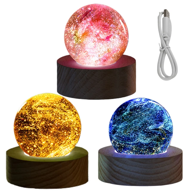 CRYSTAL BALL SPHERE Crystal Ball USB Desk Lamp Night Light Crystal Ball ...