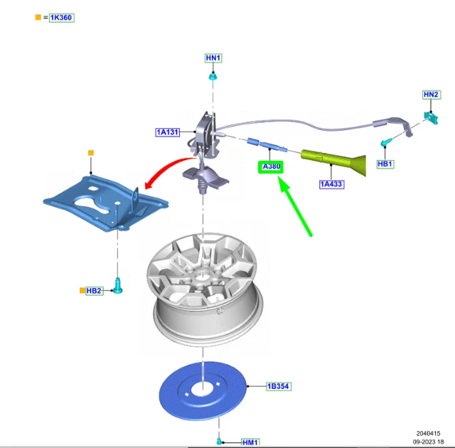 FORD RANGER T9 Verrou de roue de secours 2659109 NEUF ORIGINAL EUR 105 ...