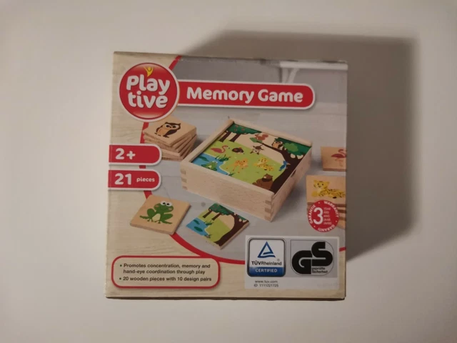 PLAYTIVE JUNIOR WOODEN Jungle Themed Memory Game 20 Pieces £2.70 ...