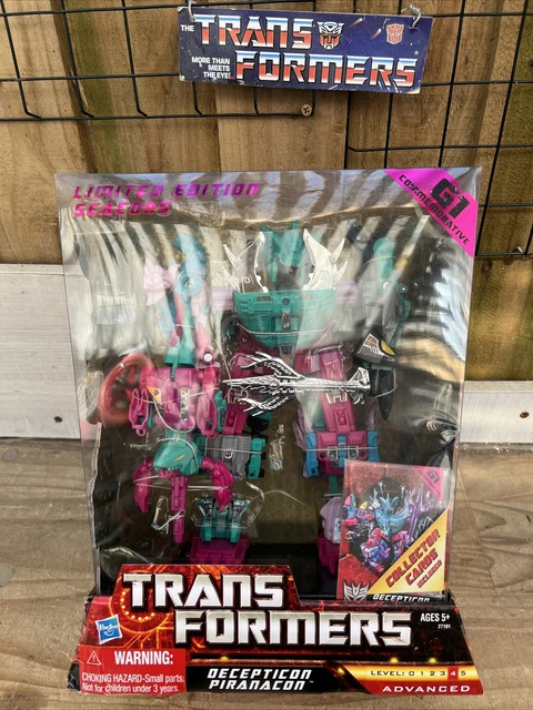 TRANSFORMERS HASBRO G1 reissue Piranacon Seacon combiner New in sealed ...