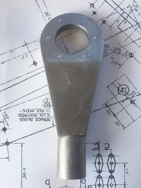 REPLICA SPITFIRE SPADE grip mount. Control column £75.00 - PicClick UK