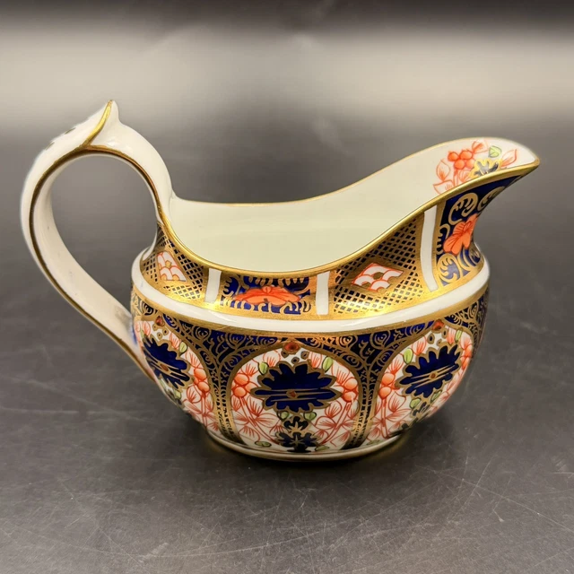 ROYAL CROWN DERBY Old Imari 1128 Boat Shaped Milk Jug Creamer Bone ...