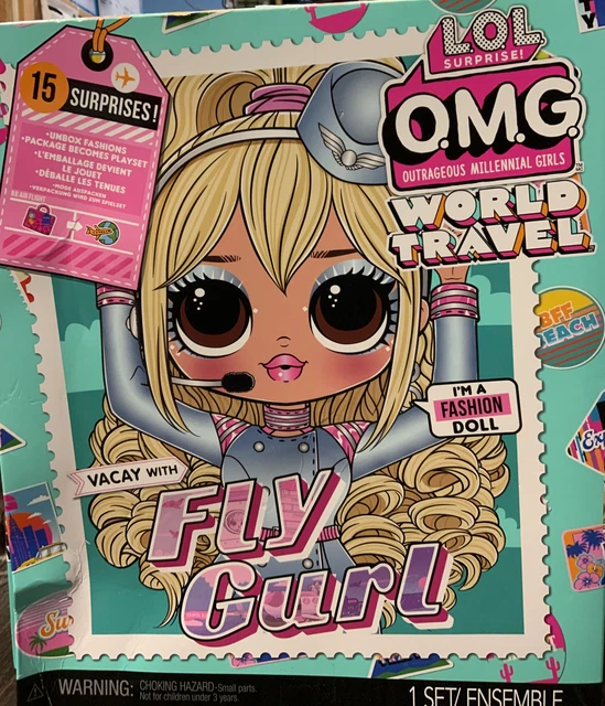 LOL SURPRISE OMG Travel Fashion Doll Fly GURL 15 Surprises! Doll ...