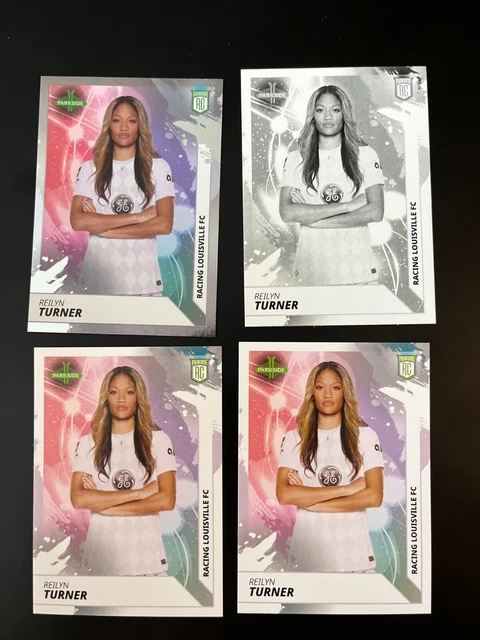 CARTE RECRUE REILYN Turner RC 2024 Parkside feuille NWSL NOIR BLANC ...