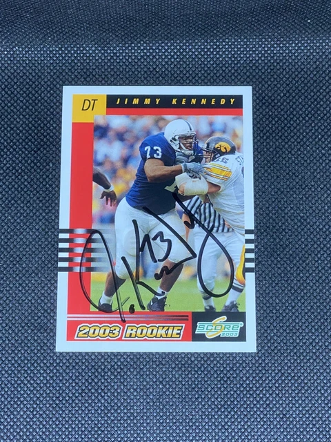 CARTE RECRUE AUTO signée Jimmy Kennedy Los Angeles Rams 2003 #316 ~ COA ...