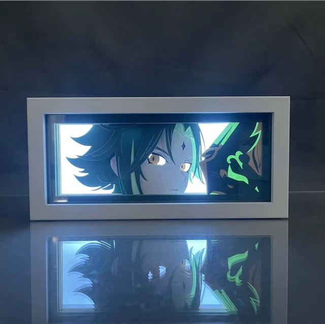 XIAO YAKSHA MASK LED Paper Light Box Genshin Impact Shadow Lamp Night ...