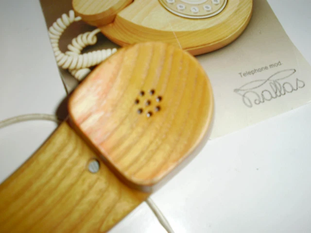 VINTAGE TELCER DALLAS wooden push button telephone working order £30.00 ...