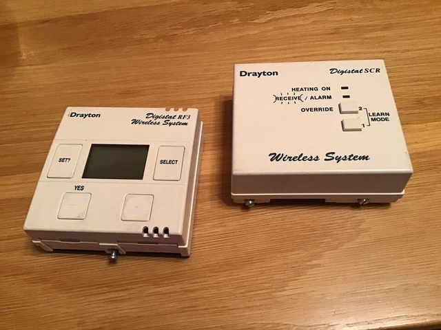 SYSTÈME SANS FIL récepteur SCR Drayton Digitstat RF3 et Digistat EUR 18 ...