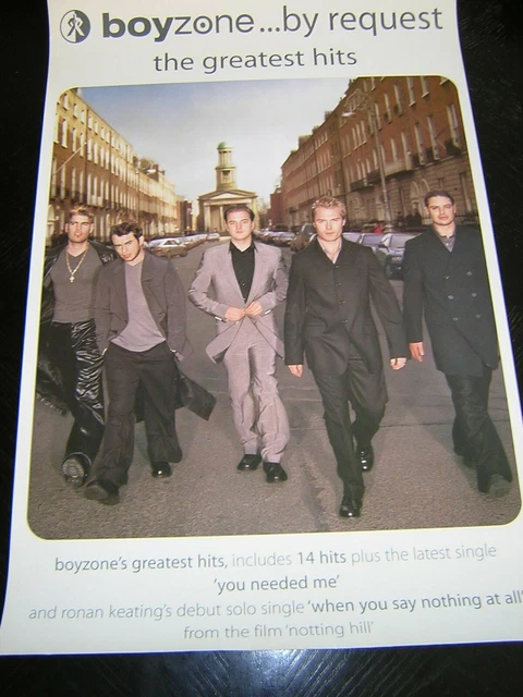 ORIGINAL BOYZONE PROMOTIONAL Album Poster - ...By Request £5.25 ...