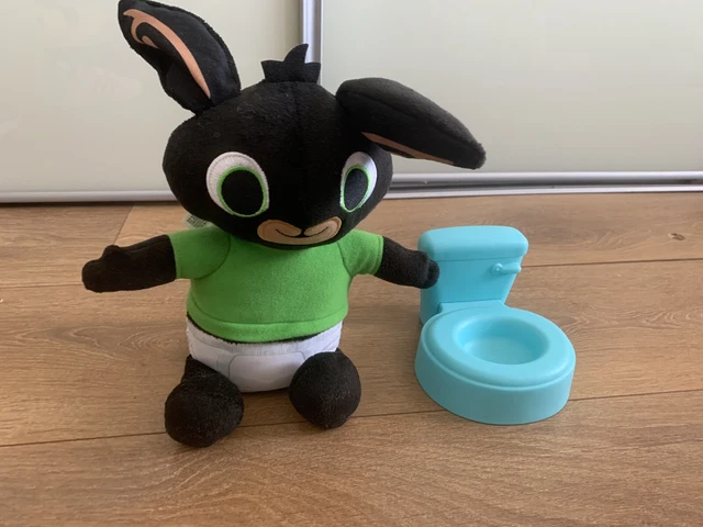 BING BUNNY INTERACTIVE Toilet Potty Train Bing Figure Soft Toy Fisher ...