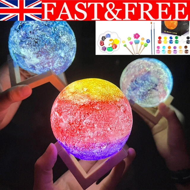MOON LAMP KIT DIY Lava Lamp 3D Plastic Night Light Kids Craft Space ...