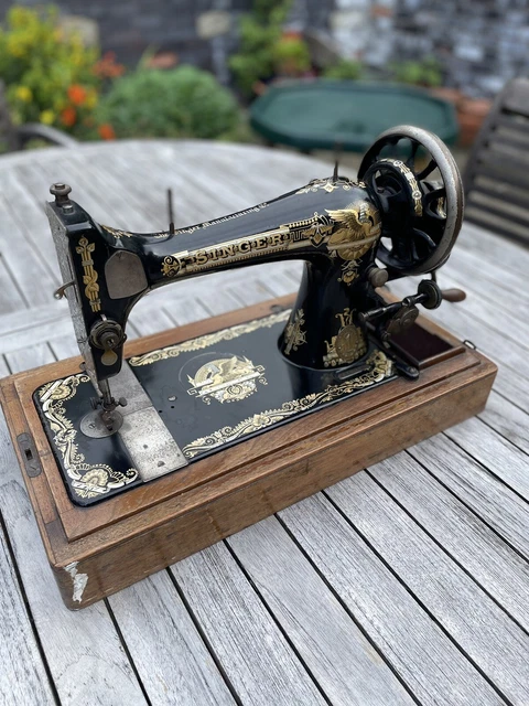 ANTIQUE VINTAGE SINGER Hand Crank Sewing Machine £45.00 - PicClick UK