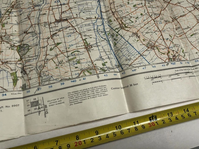 ORIGINAL WW2 BRITISH Army Map of the UK - Hull £16.00 - PicClick UK